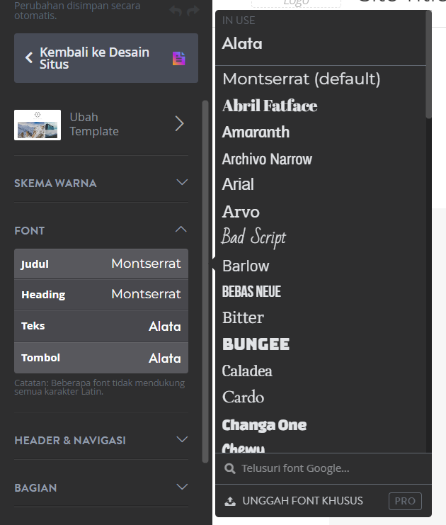 Google Font – Pusat Bantuan Strikingly