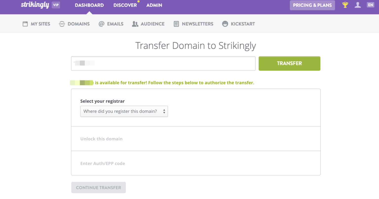 Transferring a WordPress domain to Strikingly – Strikingly Help Center