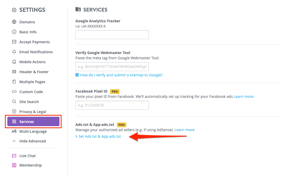 Add Ads.txt and App-ads.txt to Domain Root – Strikingly Help Center