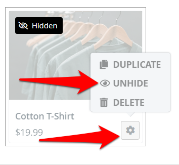 Hide/Unhide Products On Simple Store – Strikingly Help Center