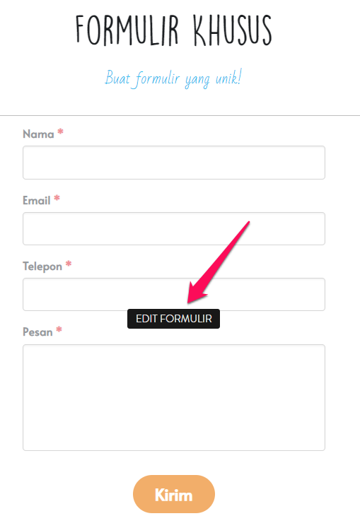 Menambahkan Formulir Khusus – Pusat Bantuan Strikingly