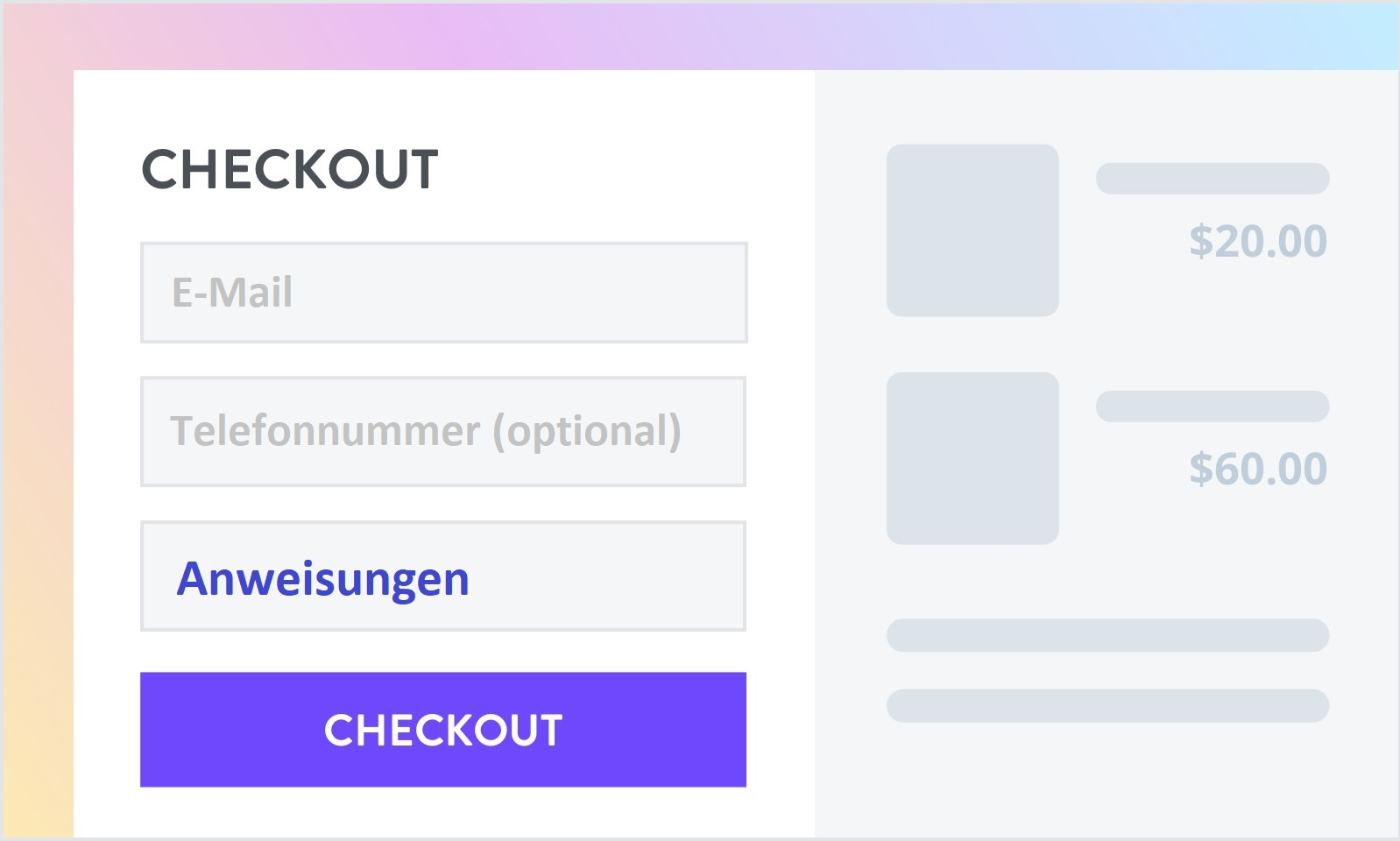 Checkout-Formular-Einstellungen – Strikingly Hilfezentrum