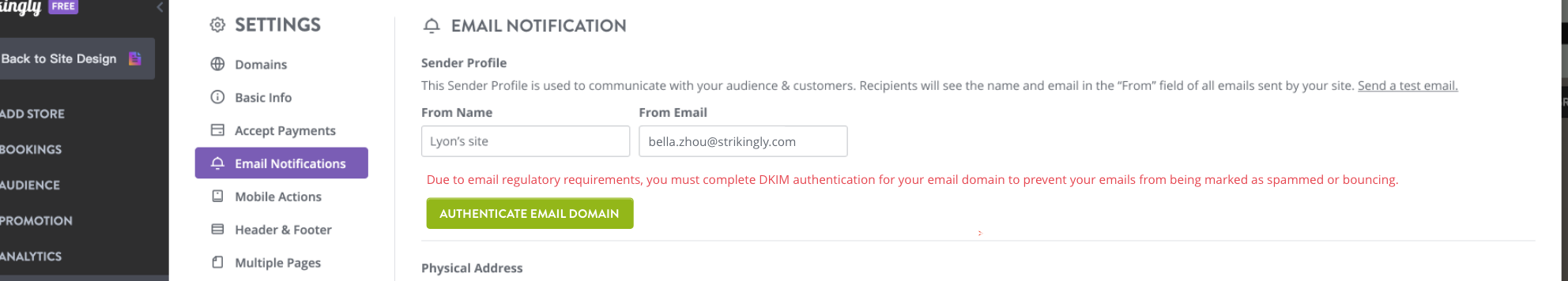 Email Domain Authentication (DKIM) – Strikingly Help Center