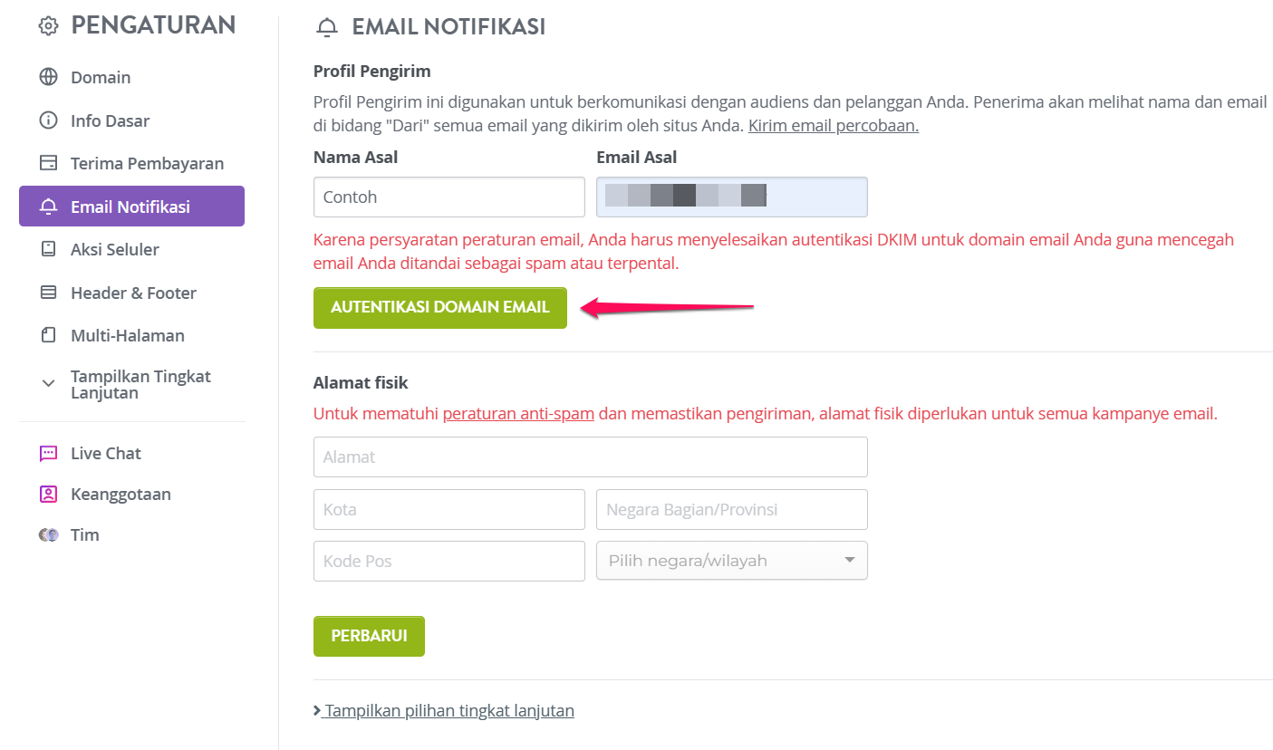 Autentikasi Domain Email (DKIM) di Godaddy – Pusat Bantuan Strikingly