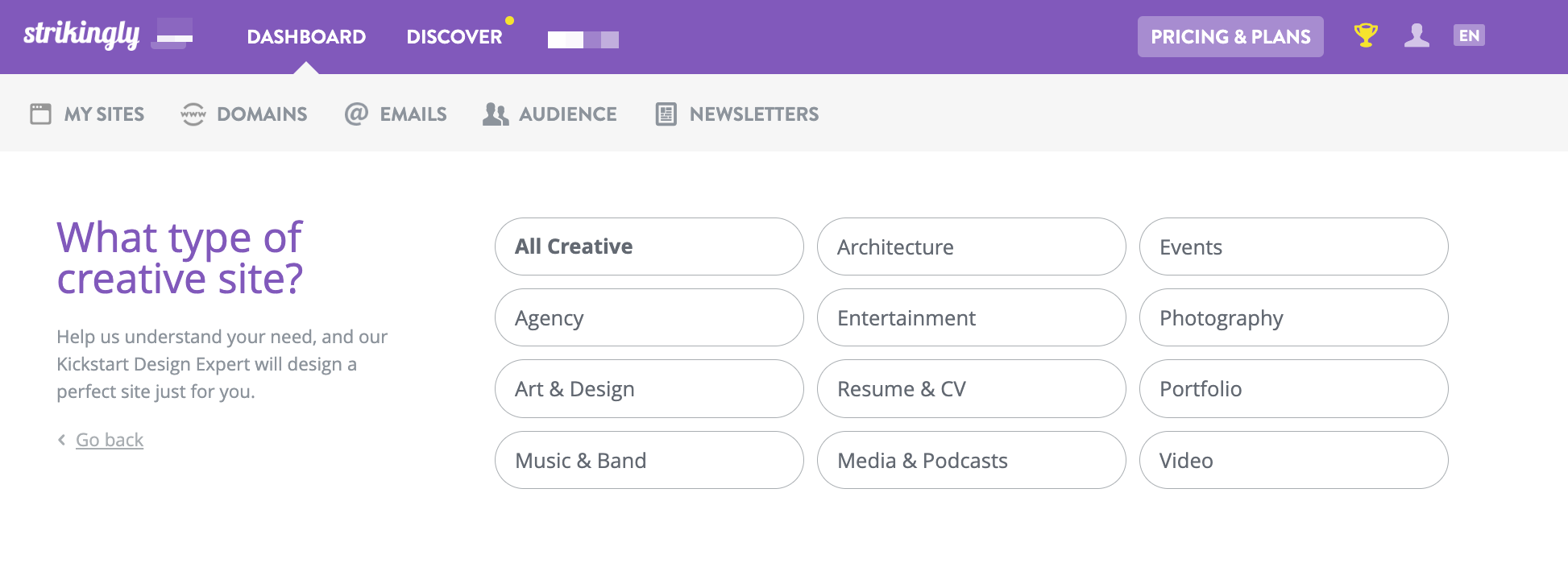 Strikingly's Kickstart Program – Strikingly Help Center
