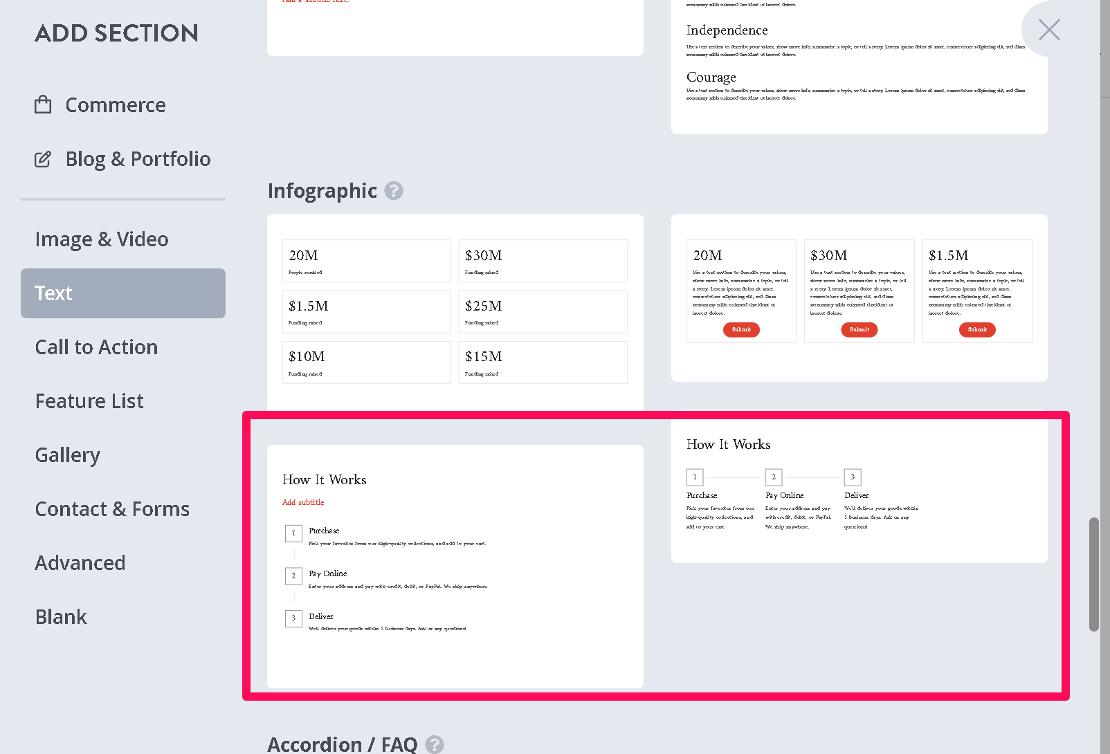 The Infographic Section – Strikingly Help Center