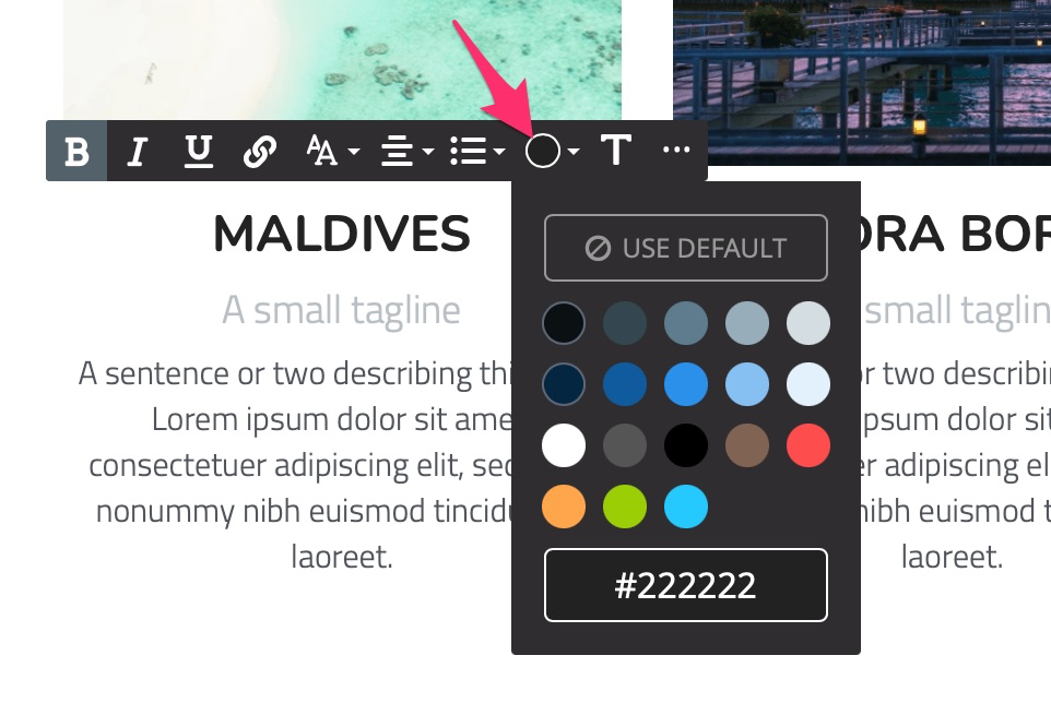 Change Text Color or Size – Strikingly Help Center