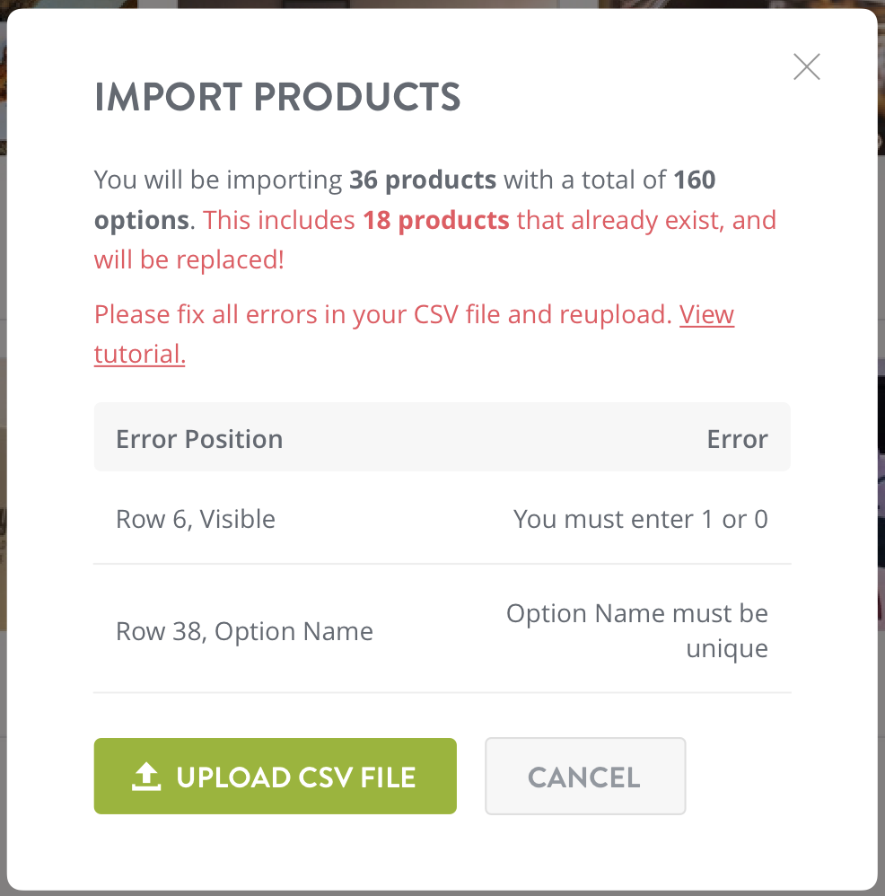 Import Products from CSV – Strikingly Help Center